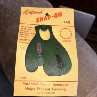 National Archery Kantpinch Snap-On calf hair finger tab , Medium, Right ...