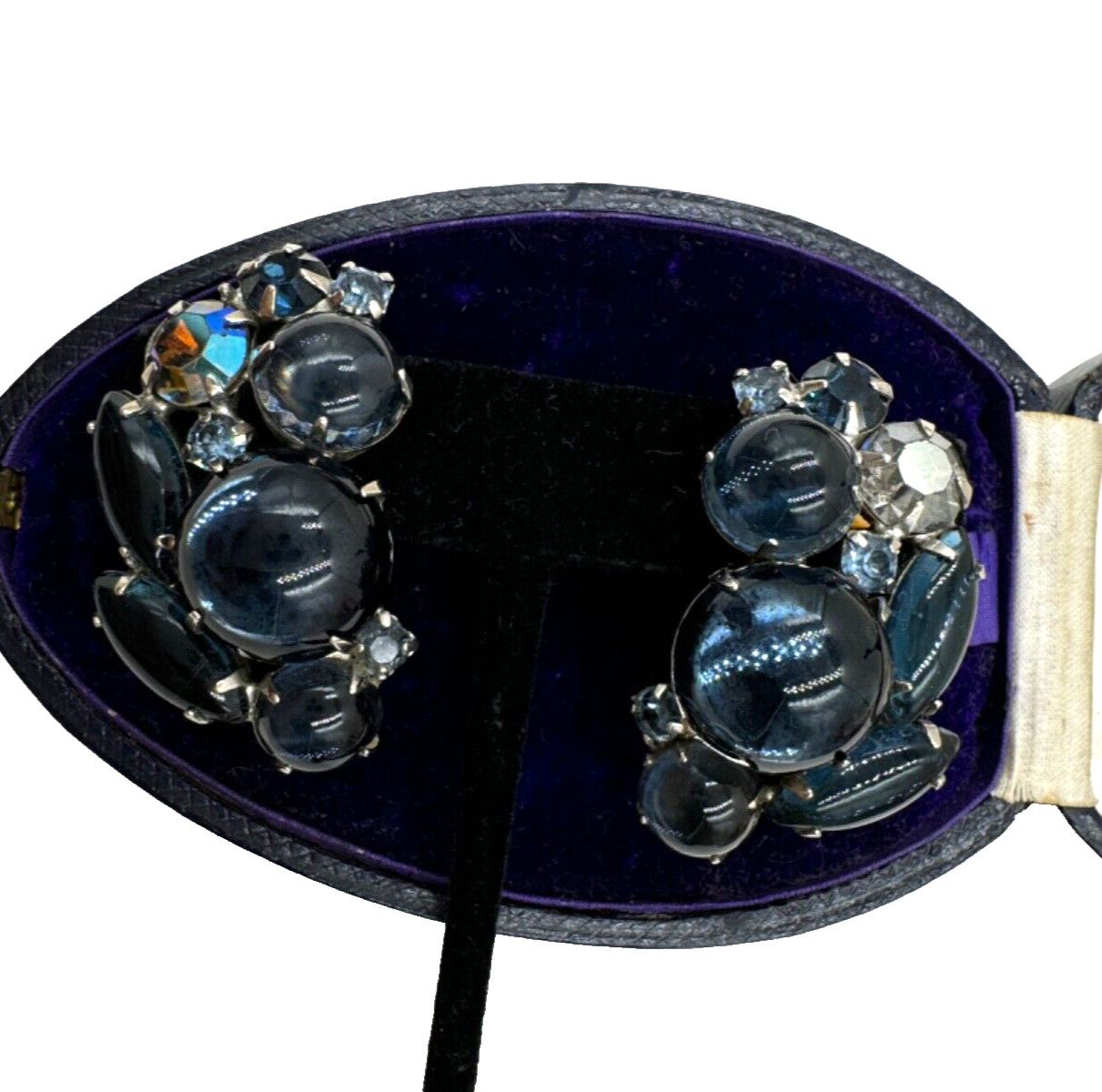 RUDOLPH WEISS SIGNED CLIMBER RARE VNT CLIP EARRINGS G… - Gem