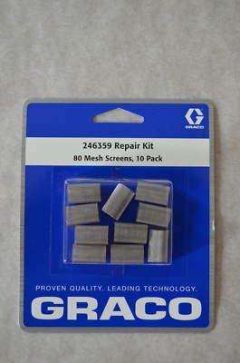 Graco 246359 Repair Kit, 80 mesh screens, 10 pack filters | eBay