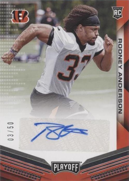 2019 Panini Playoff - Rookie Autograph Variations Rodney Anderson #272 ...
