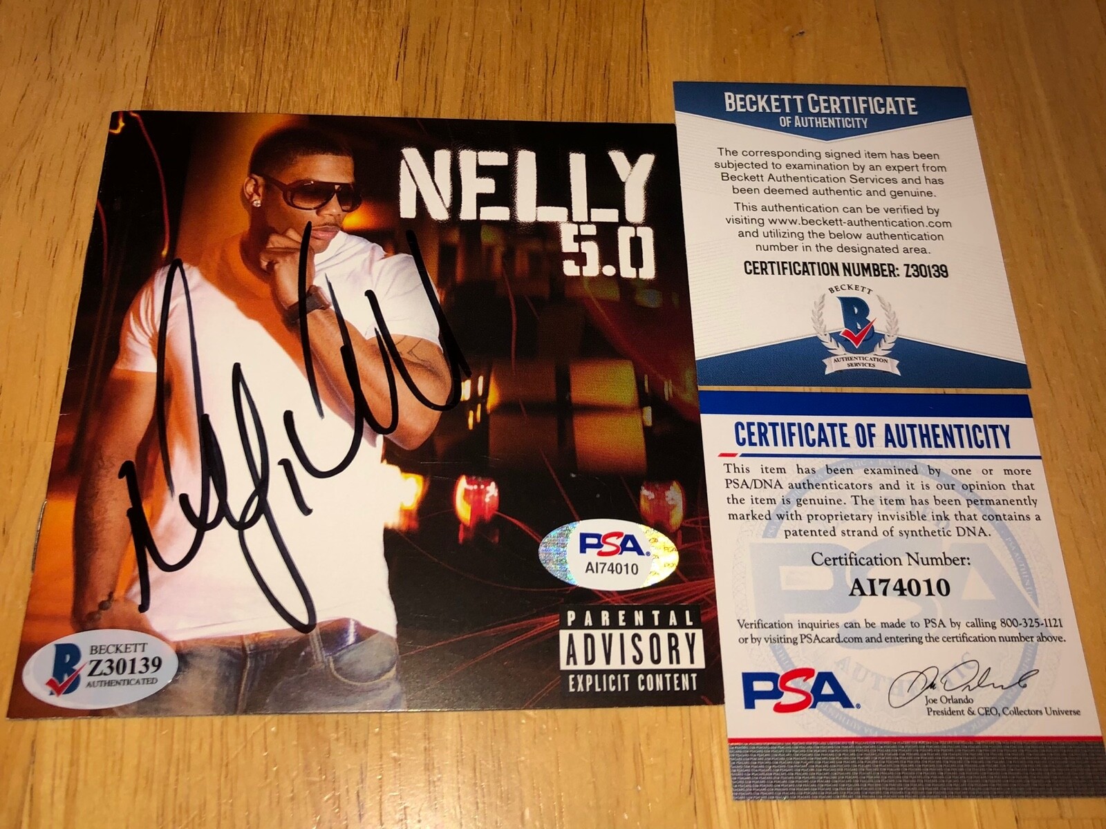 Nelly 5.0 Signed Autographed CD Cover Beckett PSA | eBay