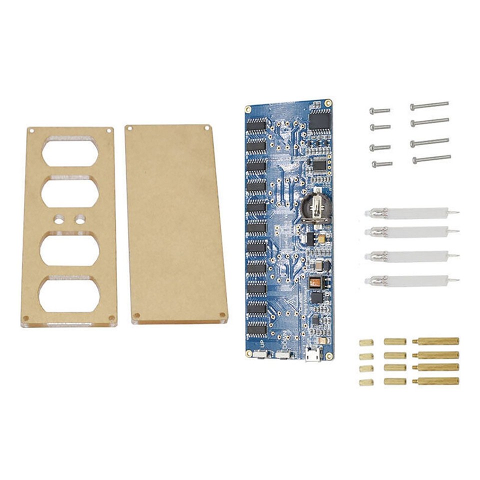 RGB Light Nixie Tube PCBA Kit Digital Clock Circuit Board Kit Without ...