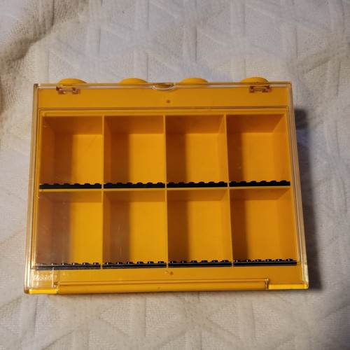 GENUINE LEGO MINIFIGURE YELLOW DISPLAY CASE - 8 SLOT CASE | eBay