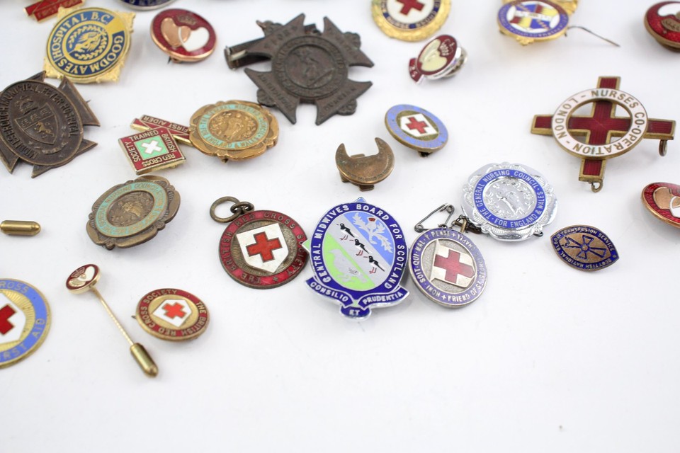 British Red Cross, Nursing & Blood Donation Pin/ Lapel Badges Job Lot ...