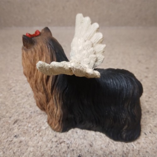 Vintage Yorkshire Terrier With Angel Wings Resin Figurine 3.5" Tall ...