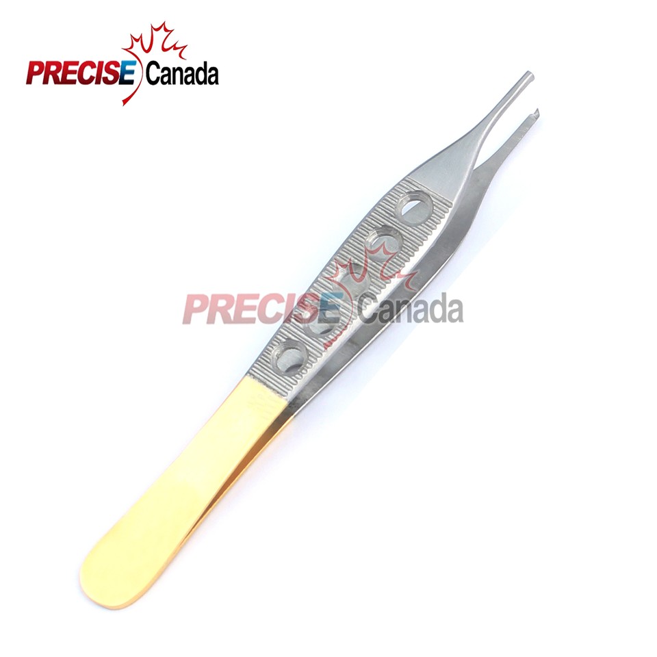 GOLD HANDLE AUTOCLAVABLE ADSON TISSUE PLASTIC SURGERY FORCEPS 6" 1X2T ...