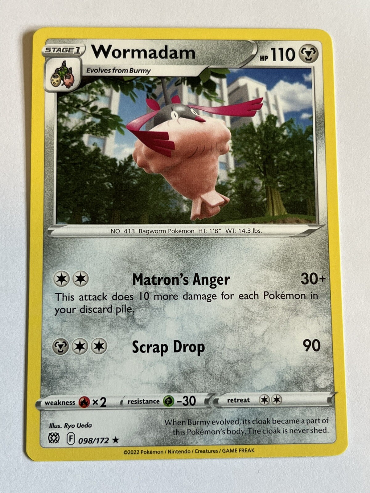 Pokémon TCG Wormadam Brilliant Stars 098/172 Regular Rare for sale ...