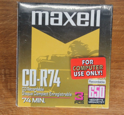 Maxell - CD-R74 - Recordable Compact Disc - CD-R - Pack of Three (3) | eBay