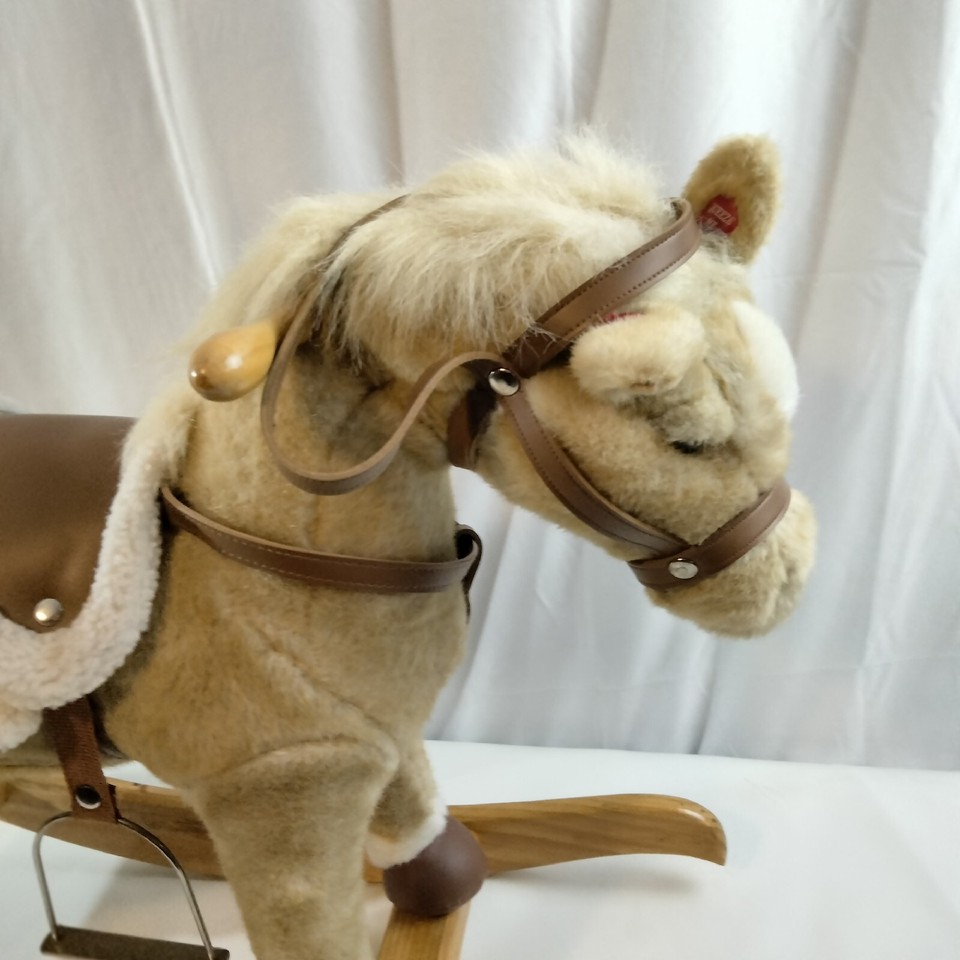 1996 Animated Chrisha Creations Rocking Playful Horse Plush Rocker ...