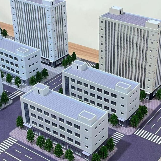 1/200 Scale Diorama Building Model City Street View Scene Display ...