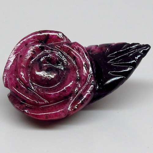 AMAZING! 41.95ct.Top Rose Carving Natural Unheated Red with Green Ruby ...