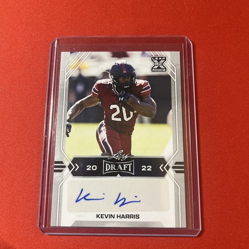 Kevin Harris RC ‘22 Leaf Draft Football #BA-KH1 Auto White New England Patriots | eBay