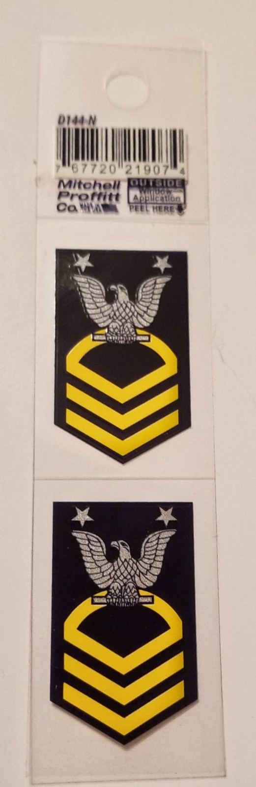 US NAVY MASTER CHIEF PETTY OFFICER SET OF 2 SMALLER STICKERS - MADE IN ...