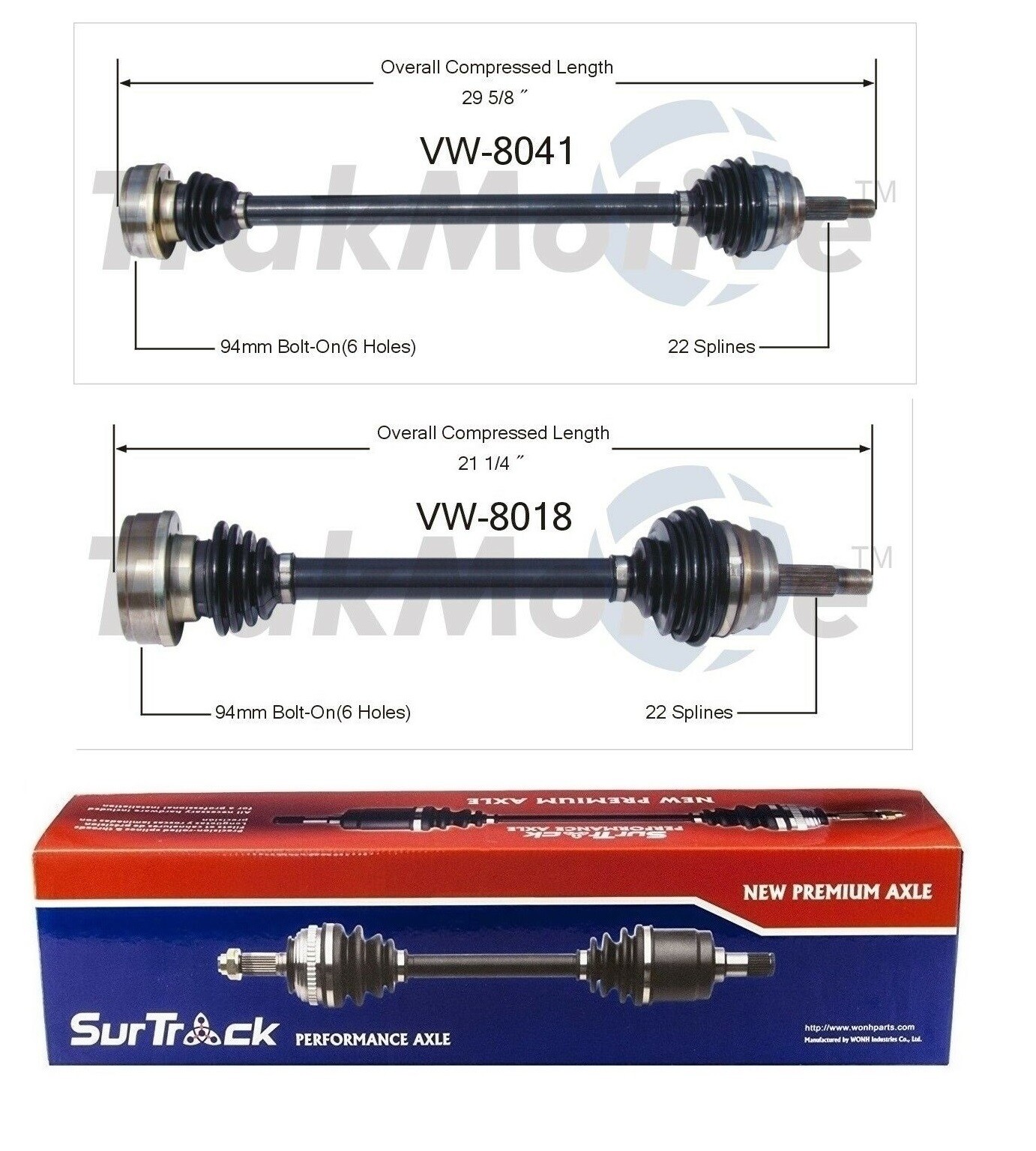Pair of 2 Front CV Joint Axle Shafts for VW Jetta Rabbit Scirocco ...