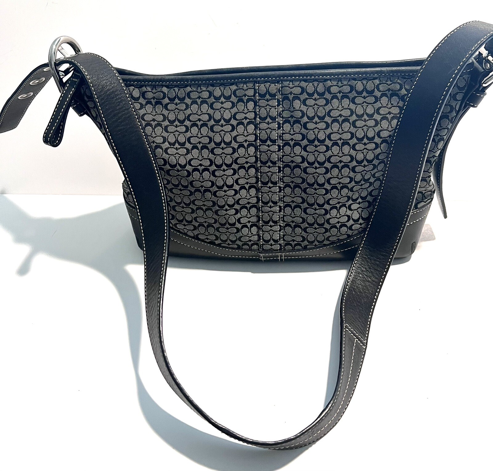 Coach, Black and Gray Signature Canvas and leather w … - Gem