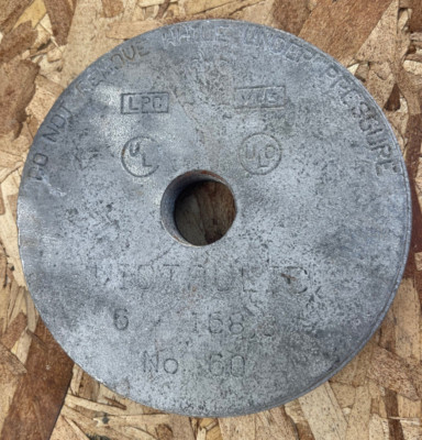 New 6" Victaulic #60 CAP Galvanized 168.3MM Style No. 060 w/1" NPT Port ...