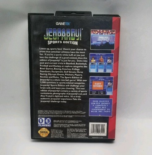 Sega Genesis Jeopardy Sports Edition Gametek 43948003115| eBay