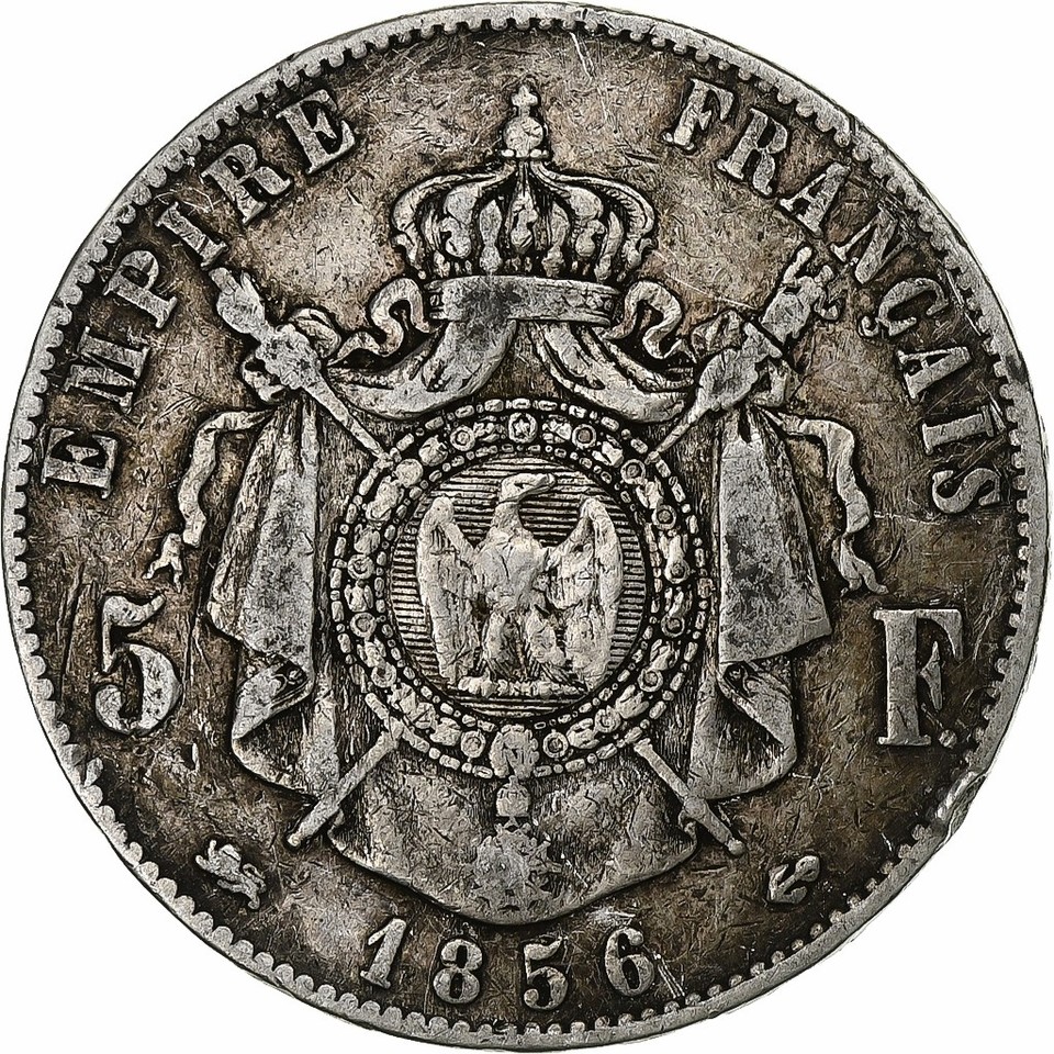 [#1212968] France, Napoleon III, 5 Francs, 1856, Lyon, Silver, VF ...