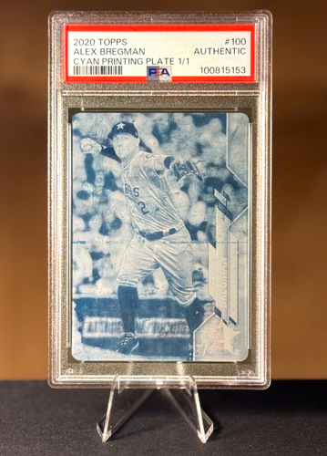 2020 Topps Series 1 Baseball Alex Bregman Cyan Printing Plate 1/1 PSA ...