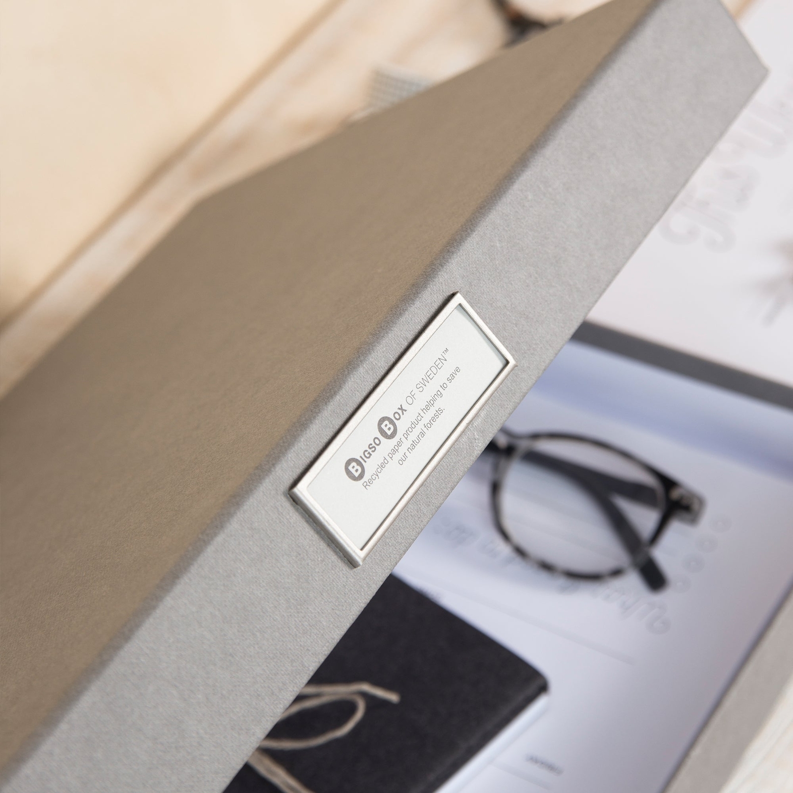 Bigso Sven Fiberboard Classic Hinged Document Box | File Organizer ...