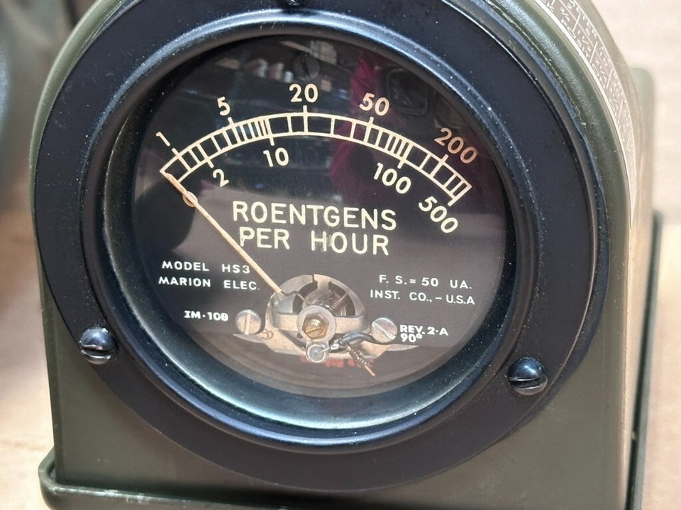 Vintage USA Army Military Radiacmeter Gamma Radiation Meter Marion Elec ...