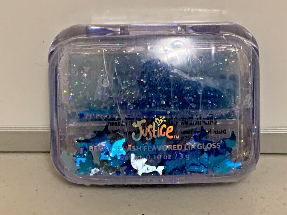 JUSTICE BERRY SPLASH FLAVORED LIP GLOSS - BLUE DOLPJHINS & RAINBOW ...