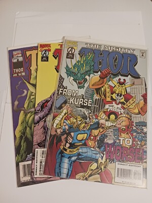 THOR (VOL. 1) #486 487 499 (1996 MARVEL) 499 rare NEWSSTAND Kurse ...