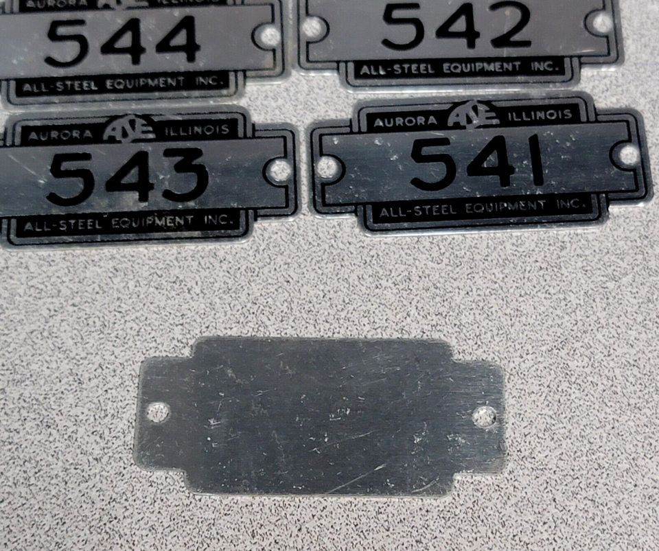 Lot of 5 VTG Metal Locker Tag Numbers Plates Aurora IL All Steel Art ...