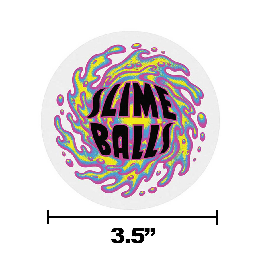 Slime Balls Santa Cruz OG Logo Skateboard Sticker Decal 3.5" Round New ...