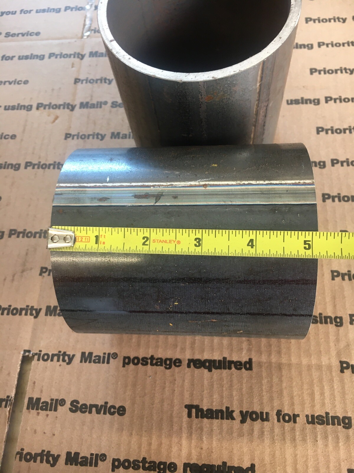 2 Pieces 4” Inch Steel Pipe 5” Inches Long Welding Steel Collars Sch 40 ...