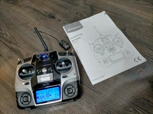 GRAUPNER MX12 HOTT controller transmitter RC RADIO plane helicopter set ...