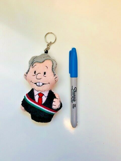 Pejeluche Keychain AMLO Andres Manuel Lopez Obrador 4.5" El Peje ...