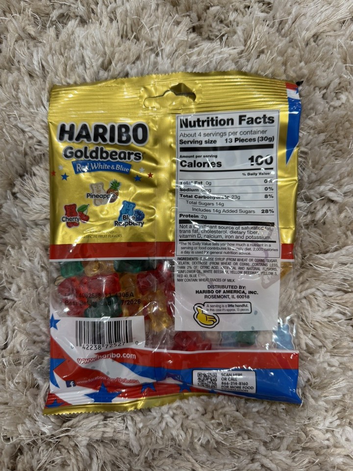 HARIBO Goldbears Red, White & Blue 4oz – Patriotic Gummy Candy | eBay UK