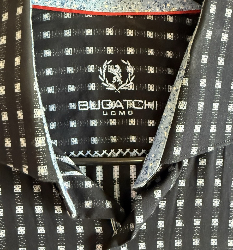 Bugatchi Men's Dress Shirt Long Sleeve Shirt Size Large | eBay