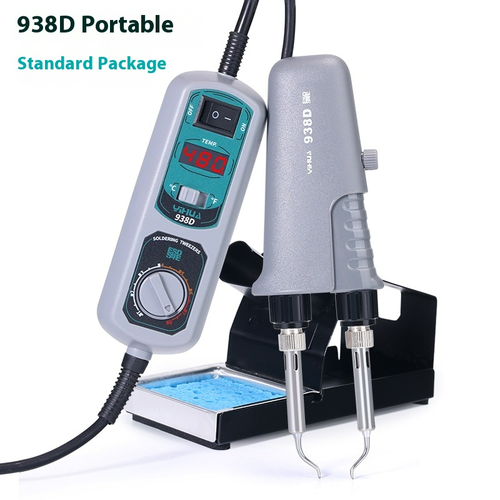 938D Constant Temperature Tweezer-shaped Electric Soldering Iron Double ...