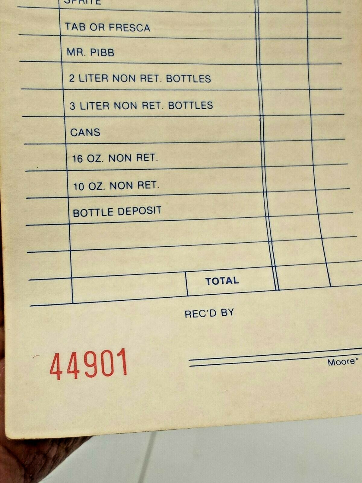 VTG AMERICUS COCA COLA BOTTLING CO GEORGIA COKE RECEIPT BOOK | eBay