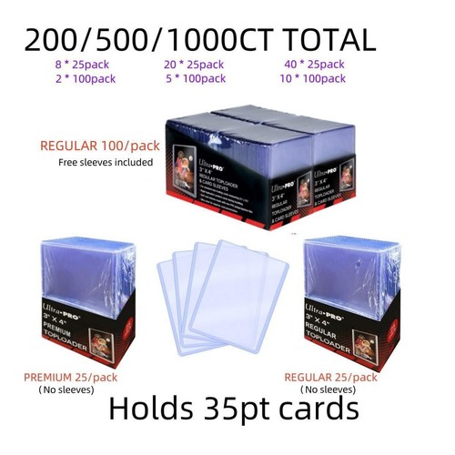 200/500/1000ct Ultra Pro 3x4 Top Loader For Standard 35pt Trading Cards ...