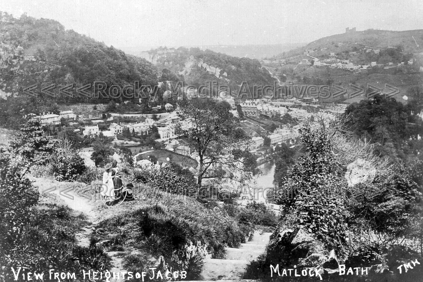 aaj-62 Looking down from Heights of Jacob, Matlock Bath, Derbyshire ...