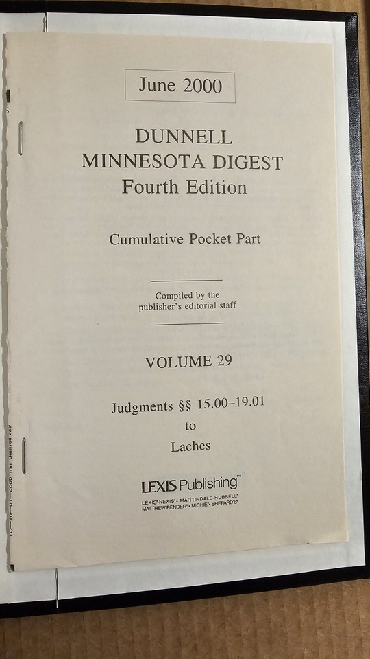 Dunnell Minnesota Digest 4th Edition Volume 29: 1995 Hardcover | eBay