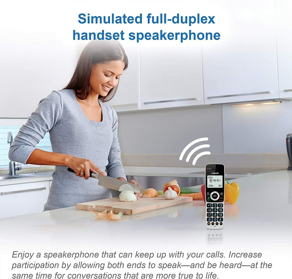 VTech Cordless Phone Answering System Bluetooth Call Block 5 Handsets ...