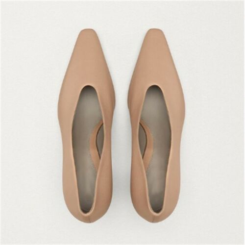 New Trendy Women Square Toe V-cut Style Office Work OL Kitten Heel ...