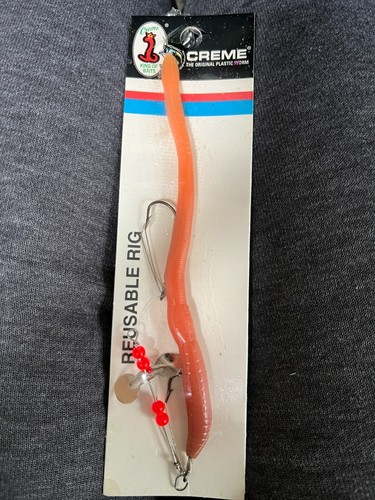 Creme Lure Pre-Rigged Prop Double Hook Weedless 6" Live Wiggle Worm | eBay