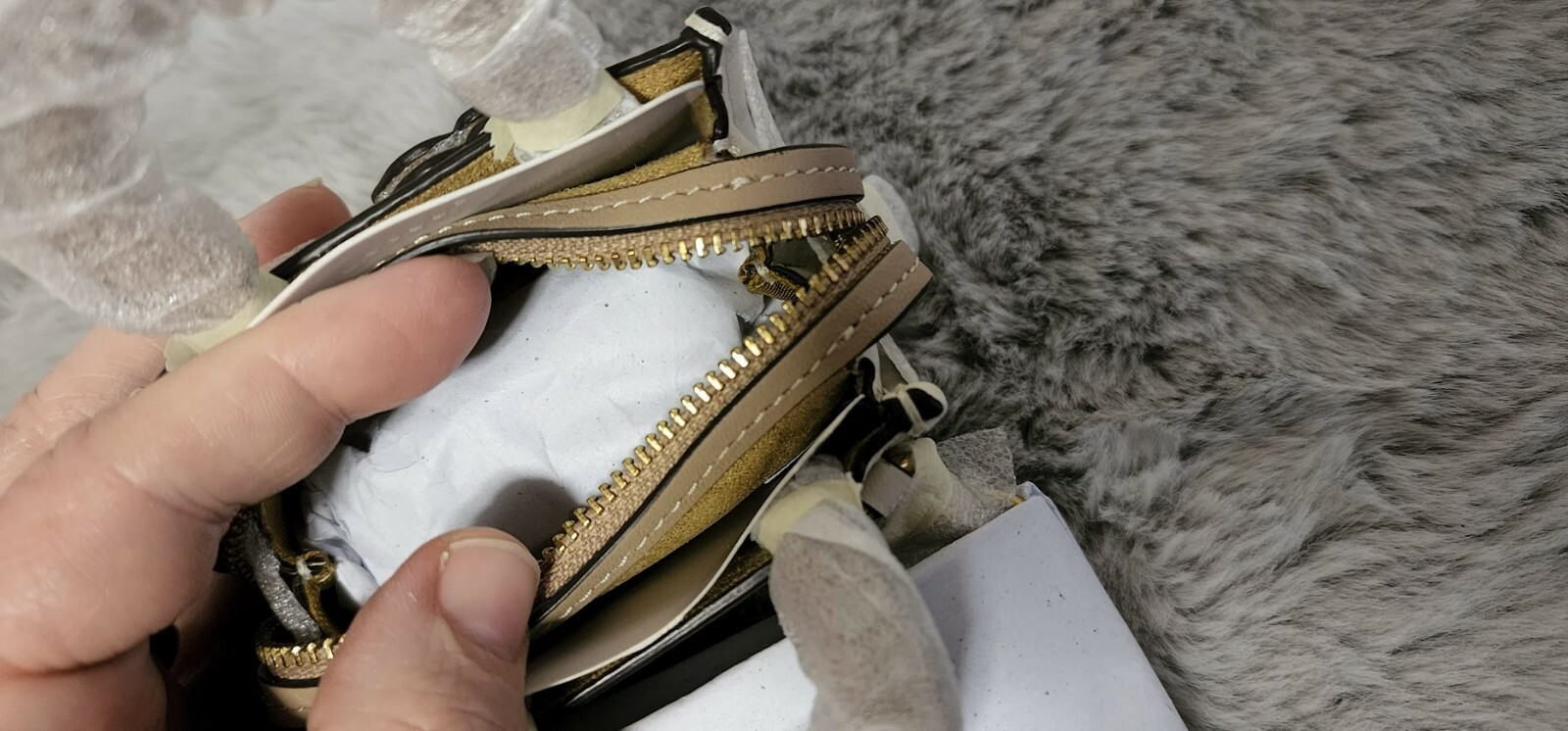 COACH 1941 Rogue Mini Charm TEA ROSE Chalk /Gold NWT | eBay