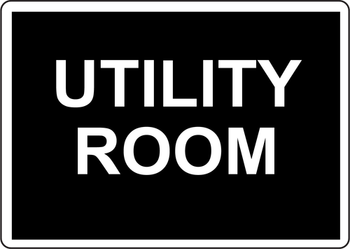 UTILITY ROOM | Laminated Vinyl Decal Sticker Label | eBay