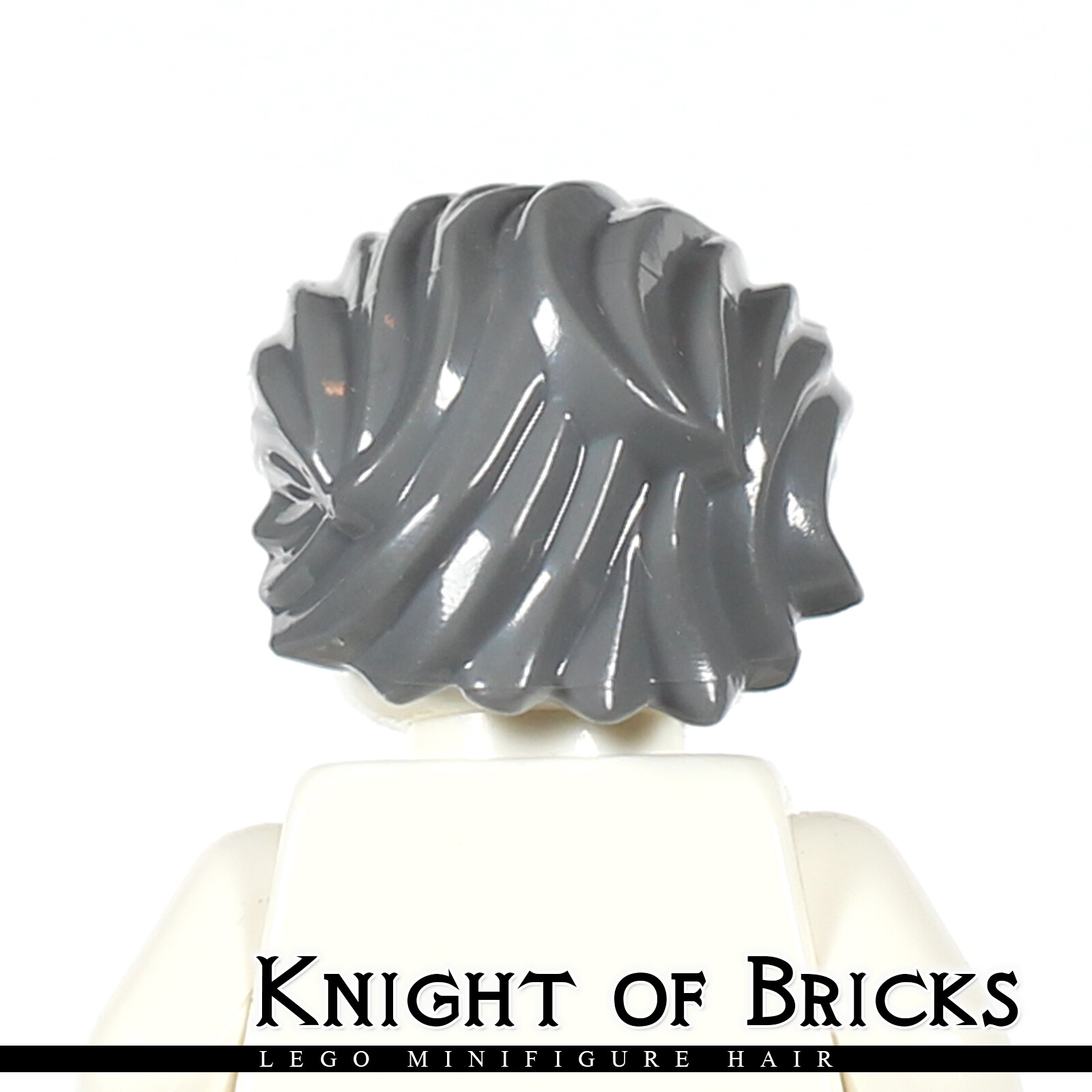 LEGO Minifigure Hair DARK GRAY 43753 Male Boy Swept Back Tousled | eBay