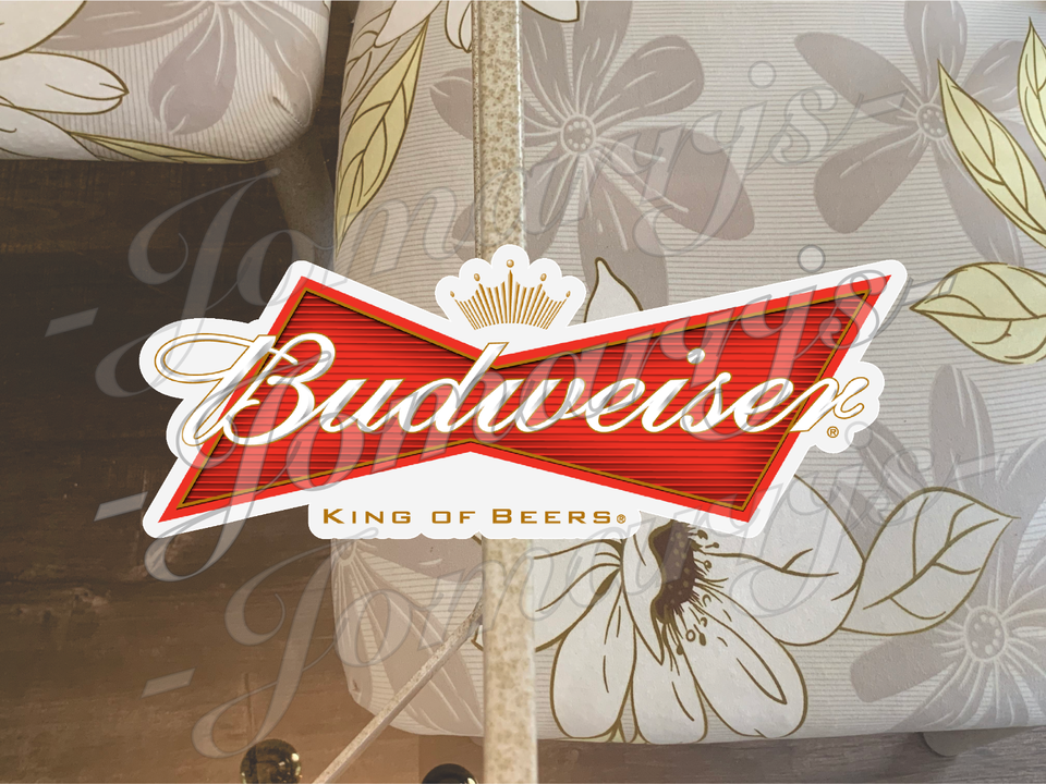 Budweiser Beer Logo Custom Vinyl Sticker Decal fan car vehicle tumbler ...
