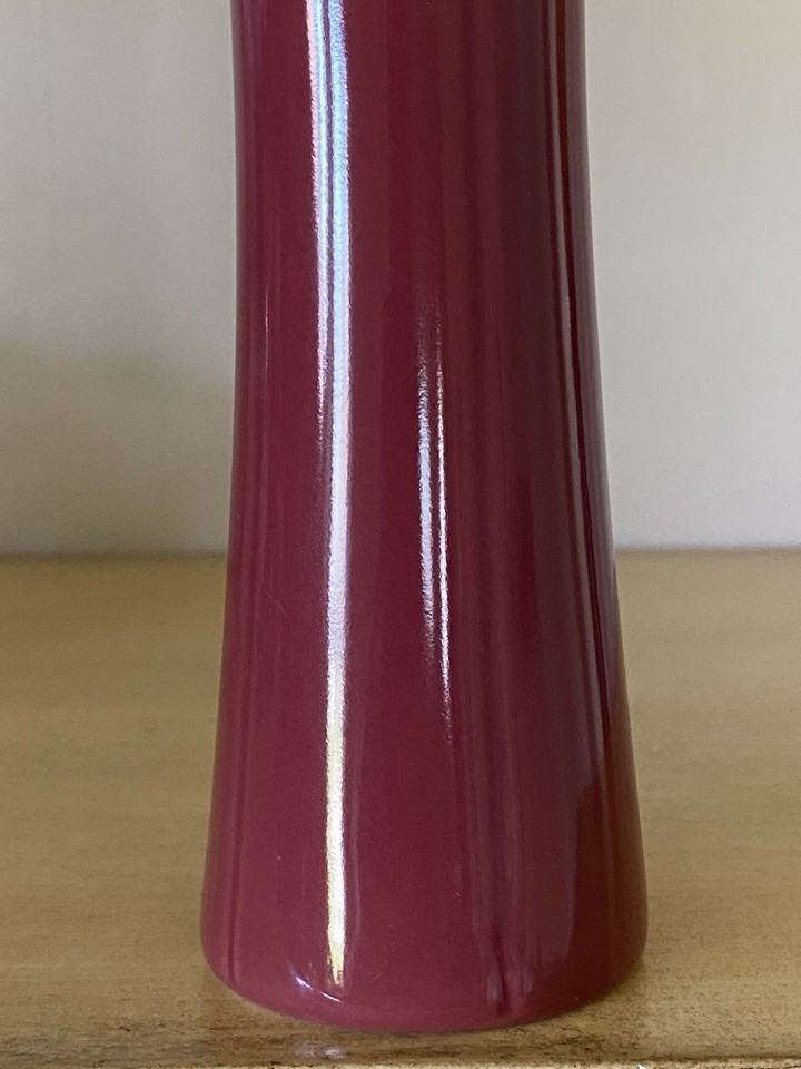 Longaberger Pottery Vase Woven Traditions Paprika Bud Vase 6.75” Tall ...
