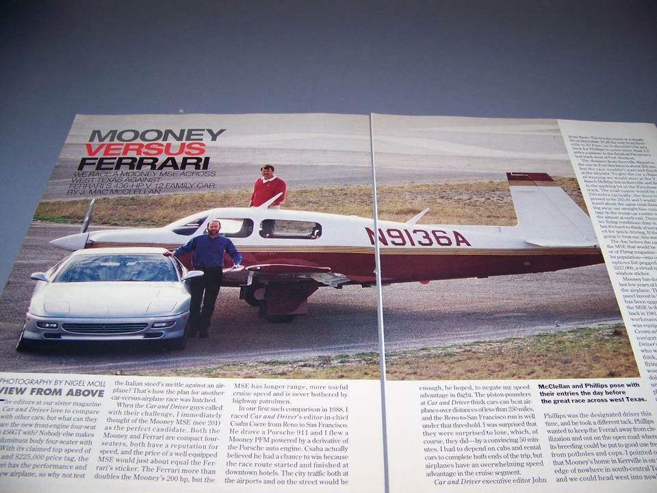 VINTAGE..MOONEY MSE VRS. FERRARI 436 ....STORY/HISTORY/SPECS..RARE ...
