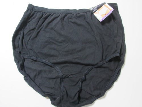 NWT Bali Womens Size L Panty Brief Black Full Cut Fit Intimates ...