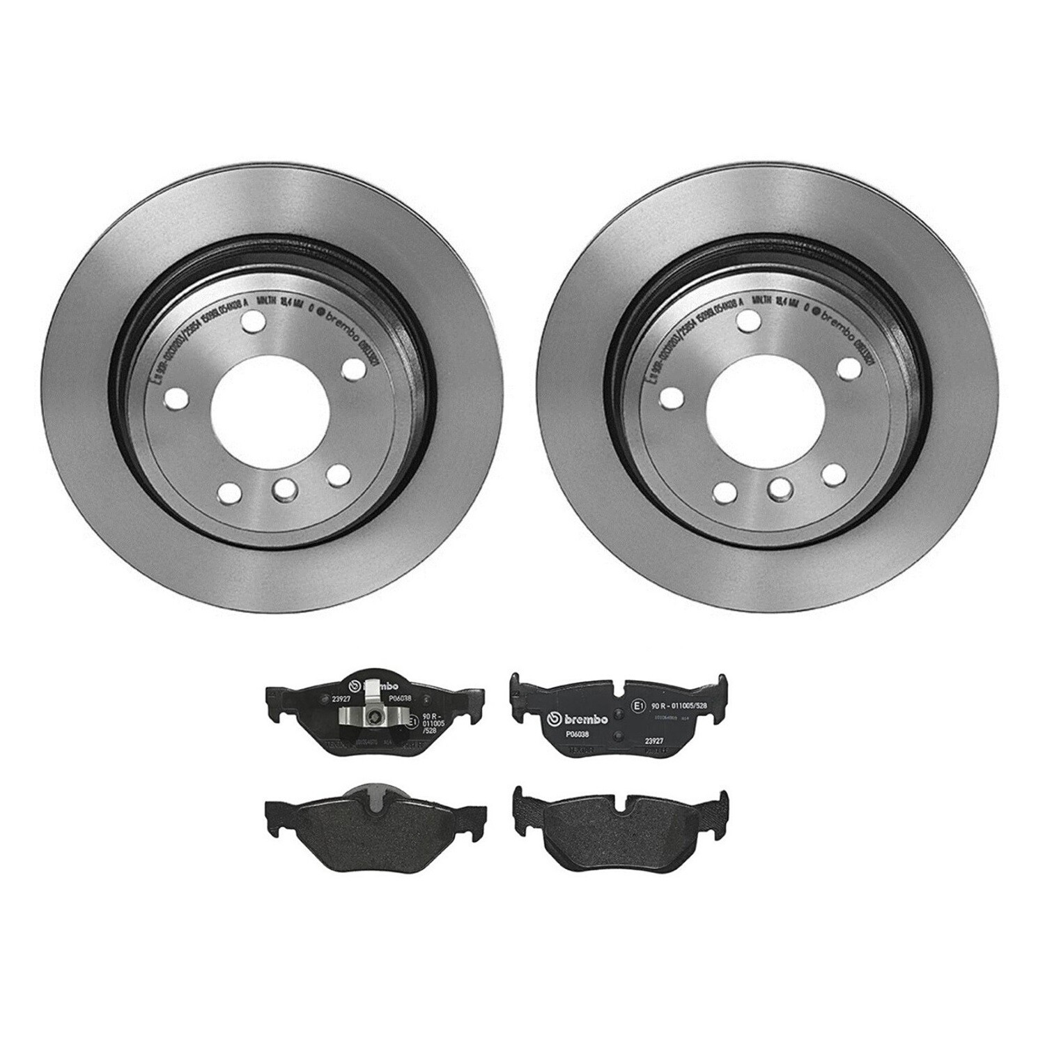 Brembo Rear Brake Kit Low-Met Pads and Disc Rotors for BMW E84 E90 E91 ...